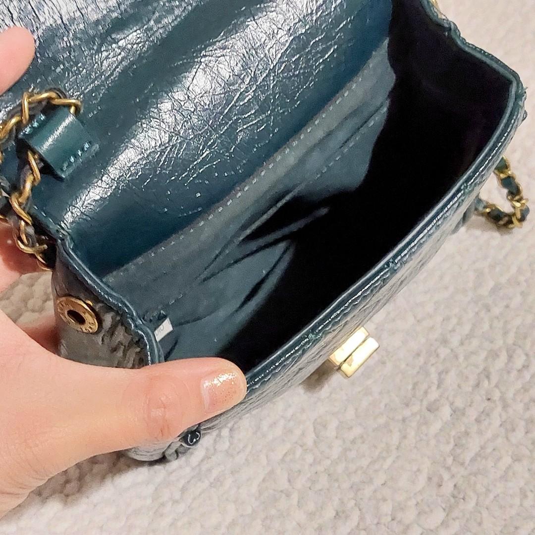 Midnight Green Croc Sing Bag, Women's Fashion, Bags & Wallets, Cross ...