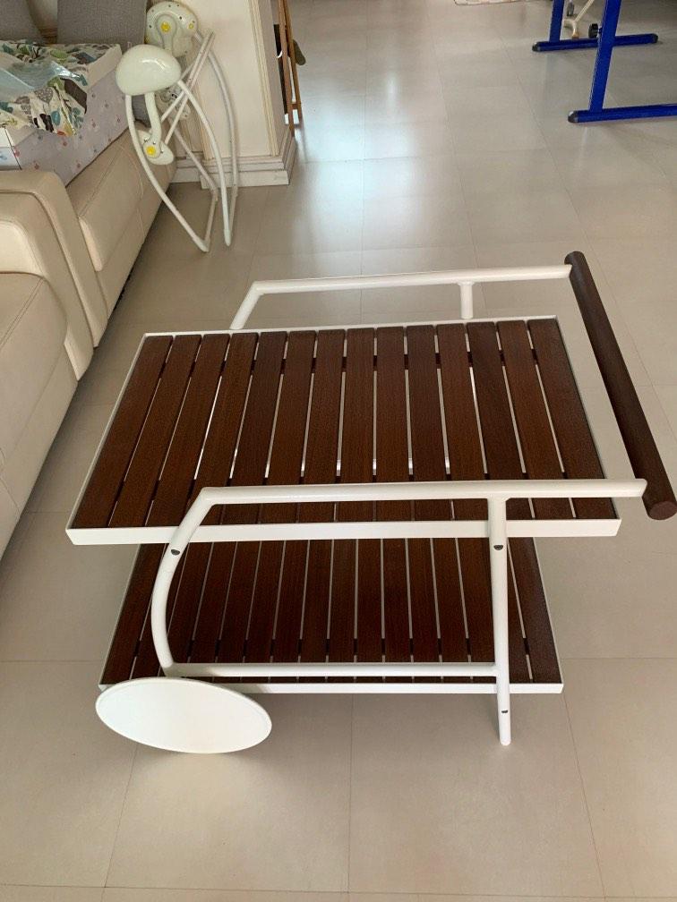 Moveable snack food table tray table push cart , Furniture & Home ...