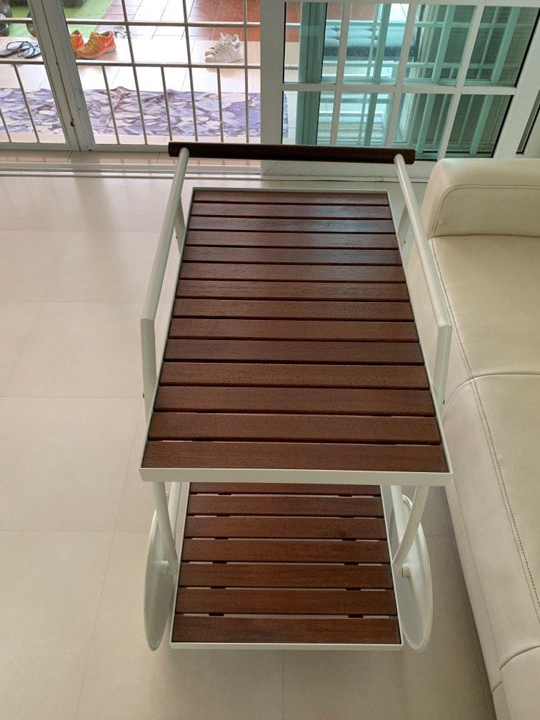 Moveable snack food table tray table push cart , Furniture & Home ...