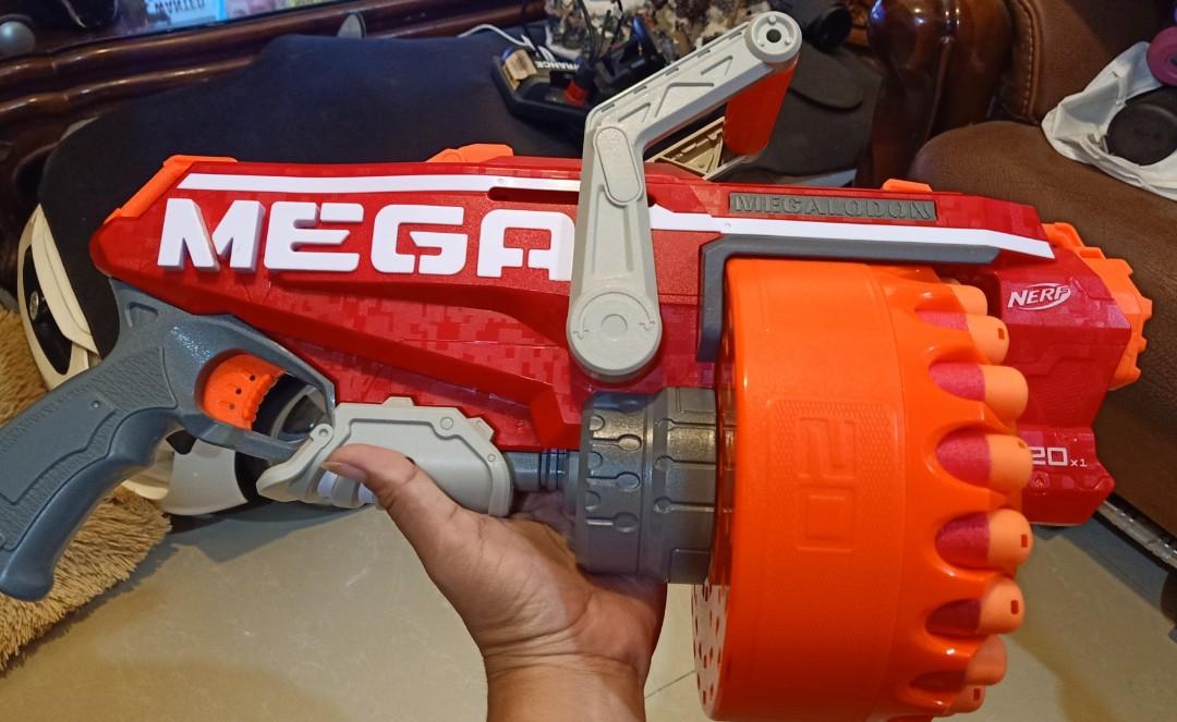 NERF Megalodon N-Strike Mega Toy Blaster with 20 Official Mega Whistler ...