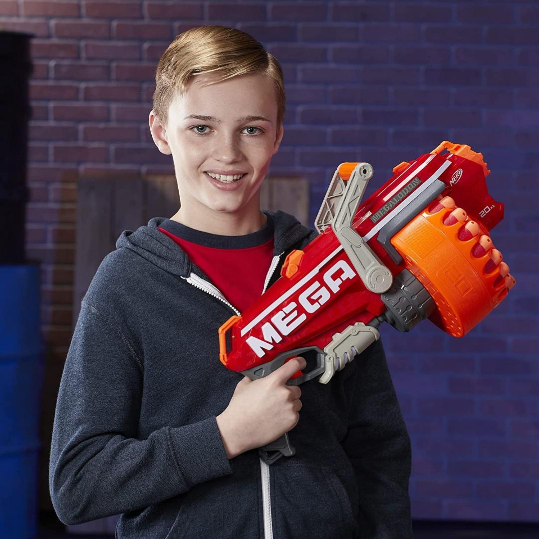 NERF Megalodon N-Strike Mega Toy Blaster with 20 Official Mega Whistler ...