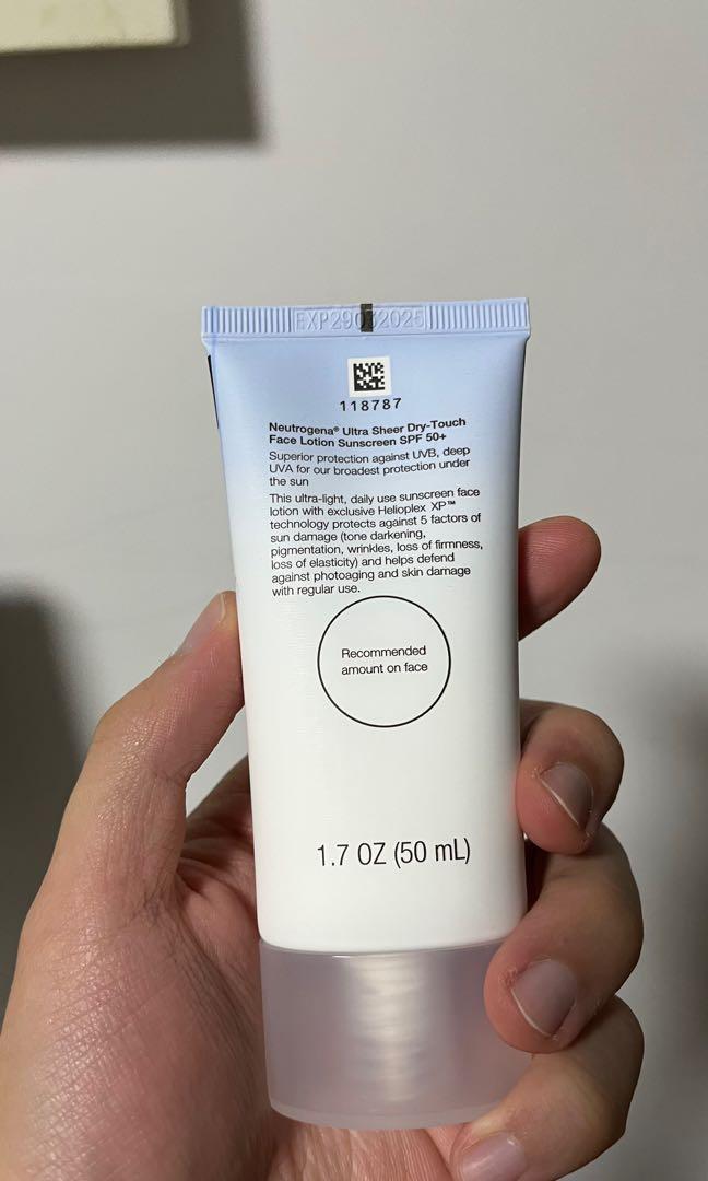 Neutrogena Ultra Sheer Face Lotion SPF50 50ml, Beauty & Personal Care, Face, Face Care on Carousell