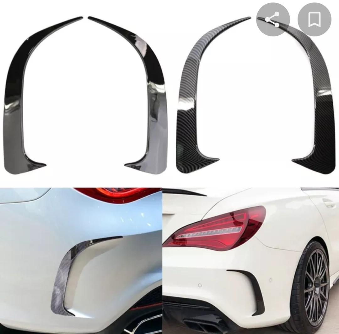 New High Gloss Black W176 / W117 CLA AMG rear bumper wing carnard., Car ...