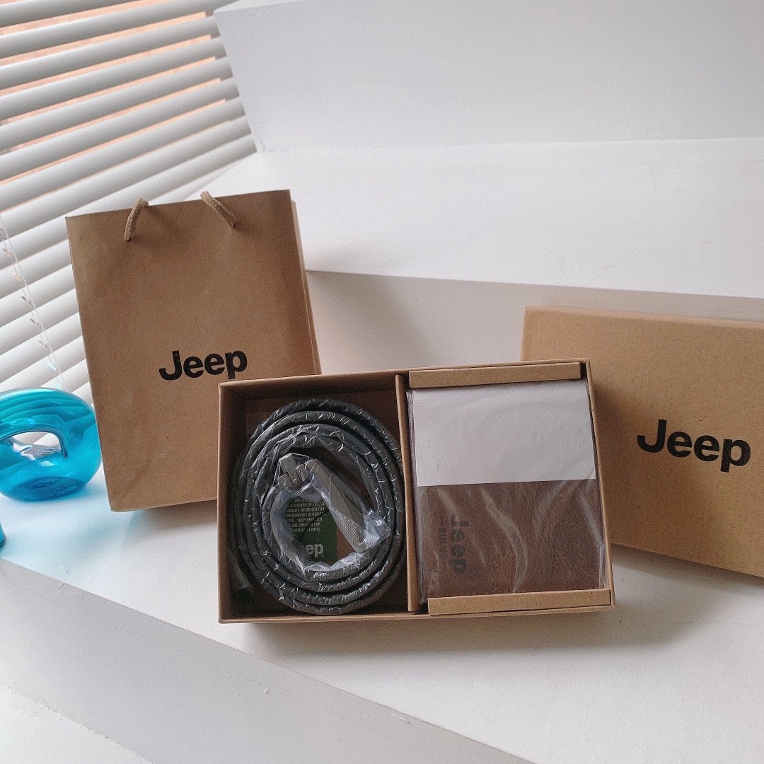 New jeep wallet belt set, Men's Fashion, Watches & Accessories, Belts ...