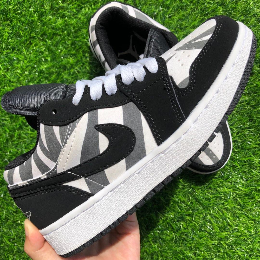 [Nego] Nike Air Jordan 1 Low Zebra GS (Box Included), Women's Fashion ...