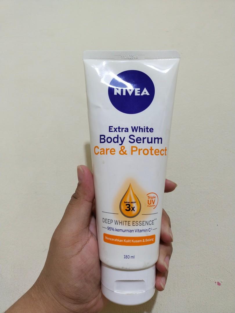NIVEA EXTRA WHITE BODY SERUM | CARE AND PROTECT, Kesehatan & Kecantikan ...