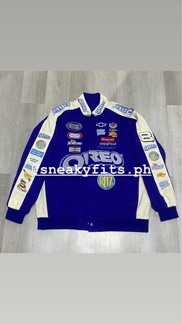 Oreo White and Blue Racing Jacket, Men's Fashion, Coats, Jackets and ...