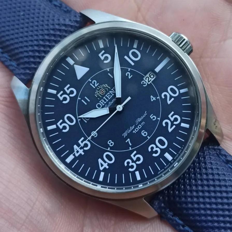 Orient Pilot - Type B Flieger Aviator Flight Watch - Blue, Men's ...