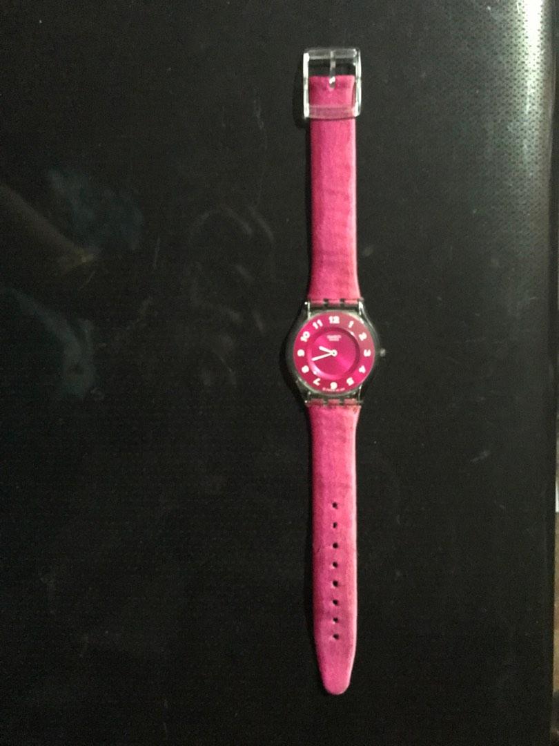 Original Swatch Watch PINK, Women's Fashion, Watches & Accessories ...