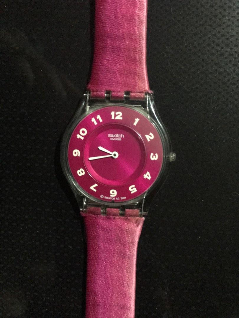 Original Swatch Watch PINK, Women's Fashion, Watches & Accessories ...