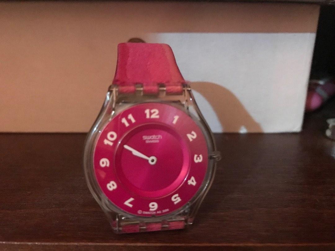 Original Swatch Watch PINK, Women's Fashion, Watches & Accessories ...