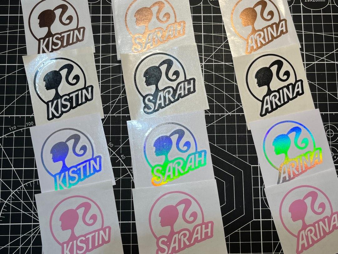 Personalised Logo Name Designs in Die-Cut Vinyl Decal Sticker ...