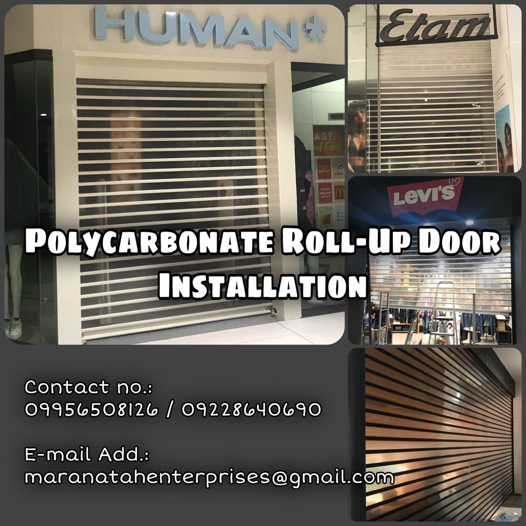 Polycarbonate Roll Up Door Installation, Commercial & Industrial, Construction & Building ...