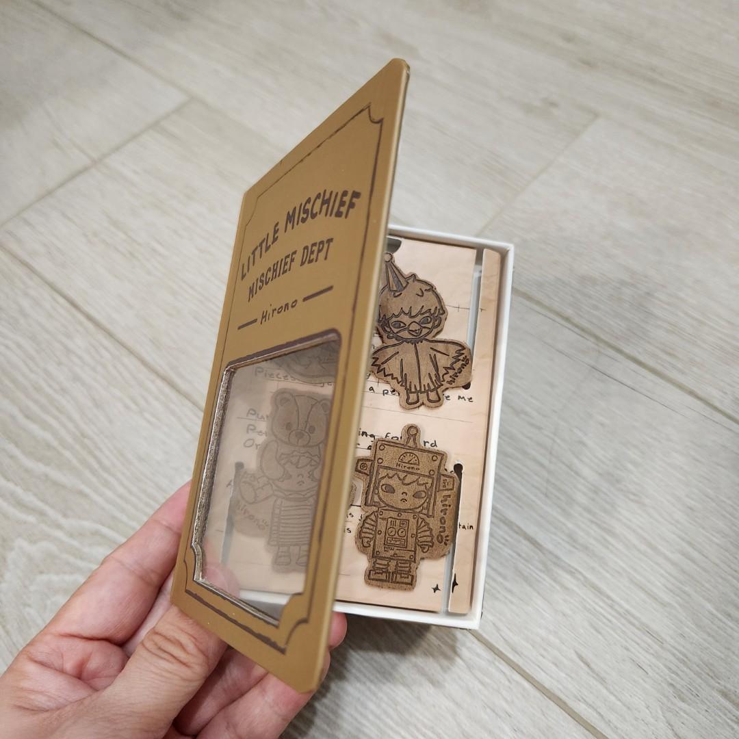 Popmart Little Mischief Hirono leather Magnet Bookmarks Box Set ...