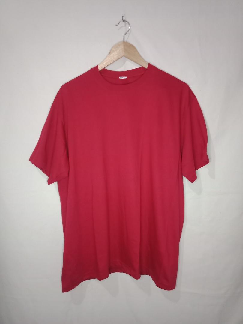 Red tshirt blank plain, Men's Fashion, Tops & Sets, Tshirts & Polo ...