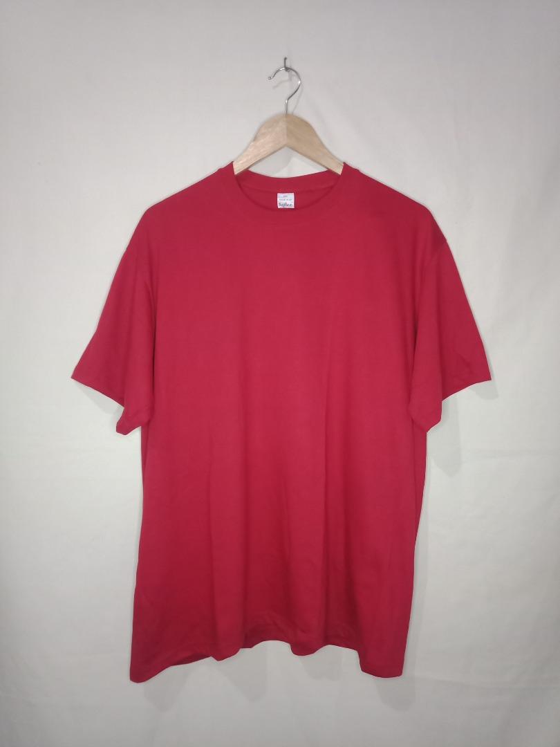 Red tshirt blank plain, Men's Fashion, Tops & Sets, Tshirts & Polo ...