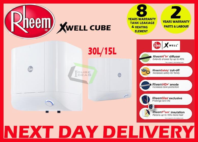 RHEEM Xwell Cube XC-15/XC-30 Classic Plus Electric Storage Water Heater ...