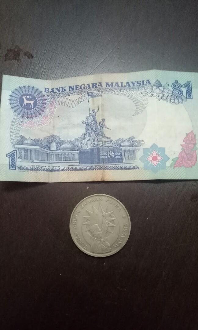 RM1 Wang Kertas dan RM1 Syiling, Hobbies & Toys, Collectibles ...