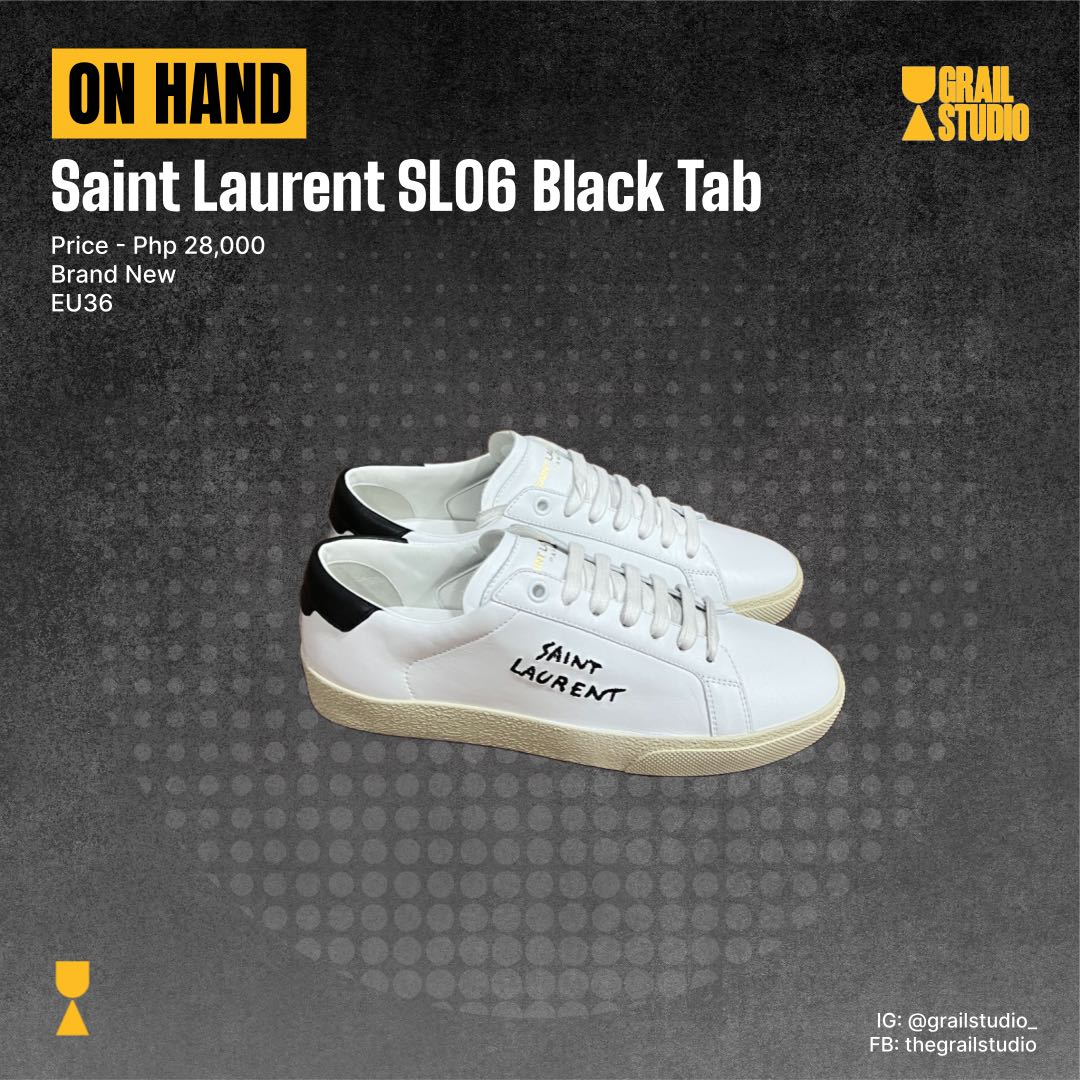 Saint Laurent SL06 Black Tab, Women's Fashion, Footwear, Sneakers on Carousell