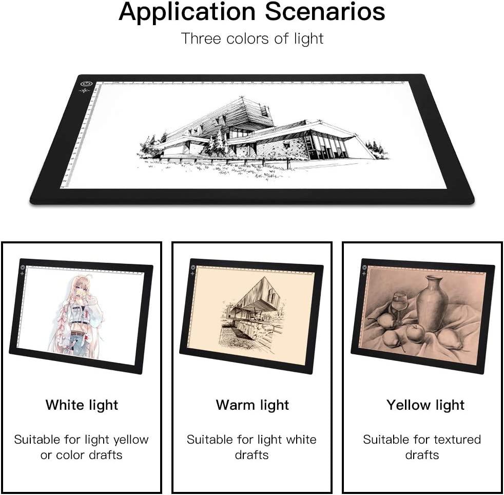 SAMTIAN A4 Light Box Three-Color LED Copy Board with Memory Function ...