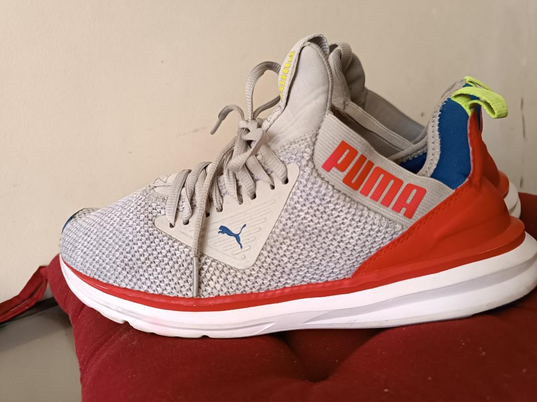 SEPATU PUMA ORIGINAL abu abu merah 41 / 26,5CM, Fesyen Pria, Sepatu ...