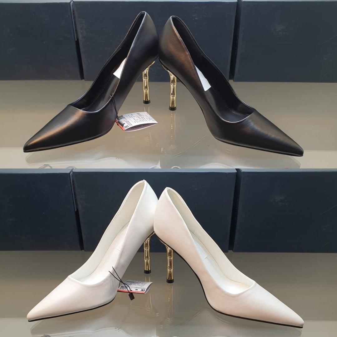 Sepatu Zara Pointed High Heels Shoes, Fesyen Wanita, Sepatu di Carousell