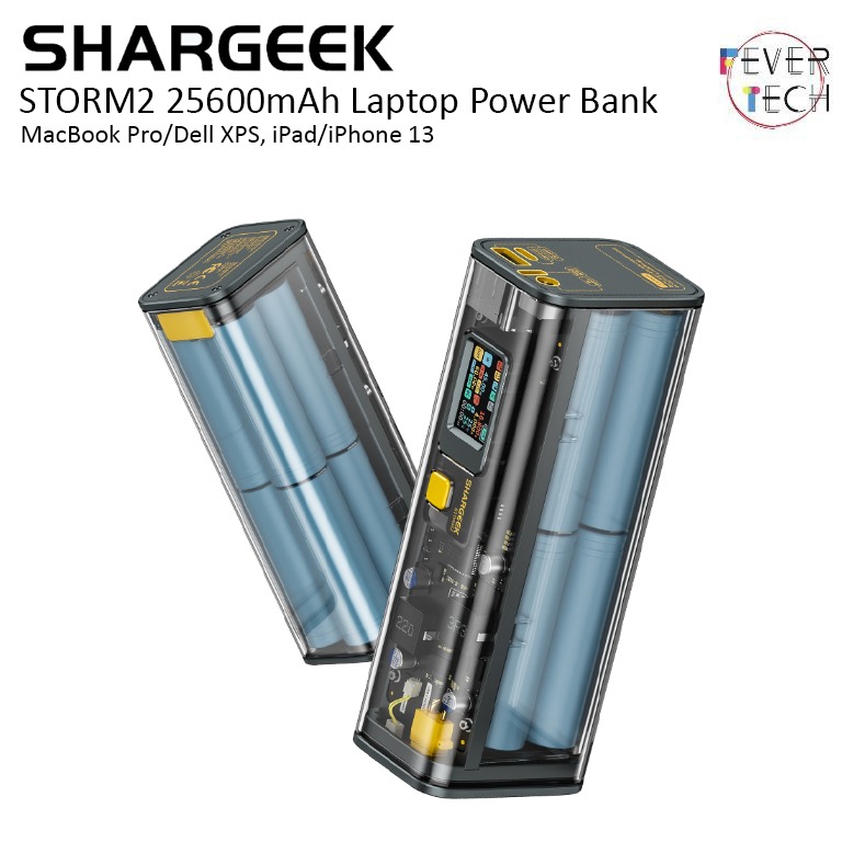 Shargeek Portable Charger, STORM2 100W 25600mAh 93.5Wh Laptop Power ...