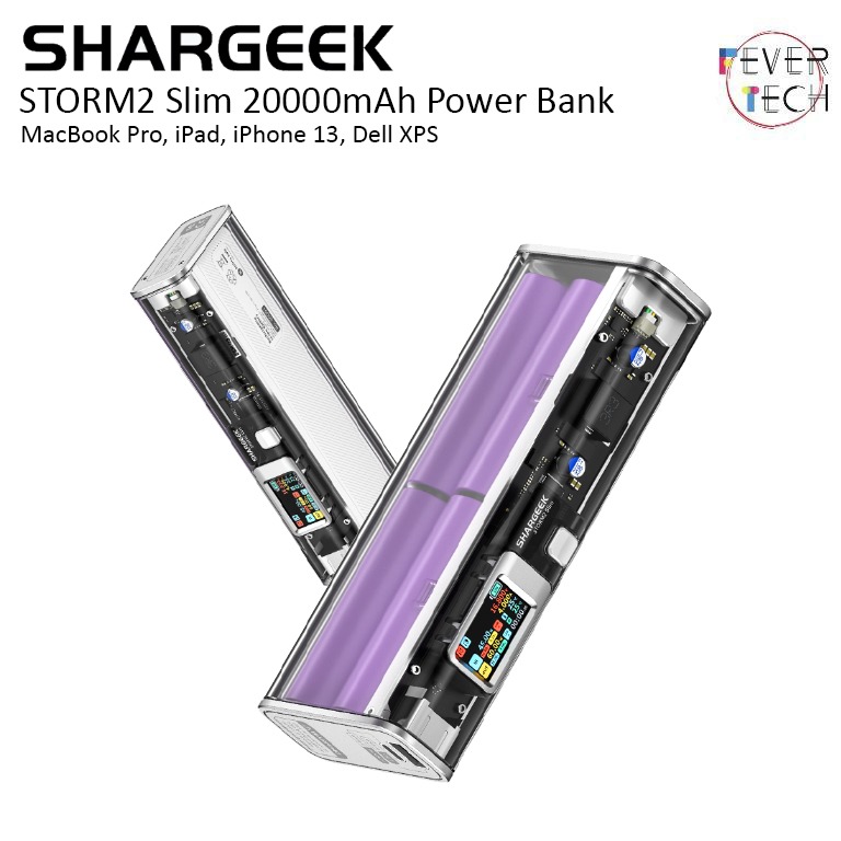 Shargeek Portable Charger, STORM2 Slim 130W 20000mAh 72Wh Laptop Power ...