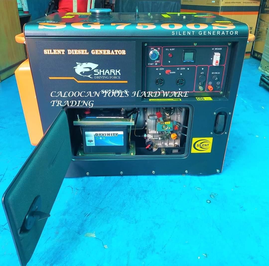 Shark Heavy Duty 7.5KVA 4-Stroke Single-Phase Air-Cooled Silent Type ...