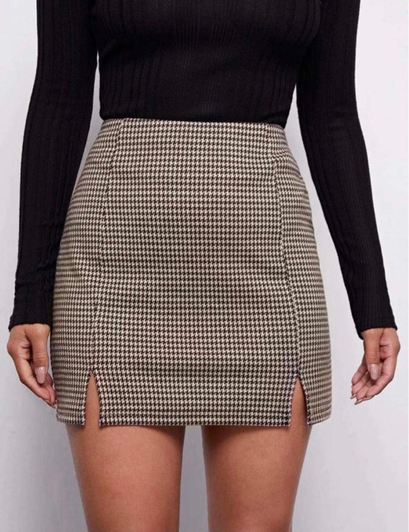 SHEIN Classy Double Split Skirt, Women's Fashion, Bottoms, Skirts on ...