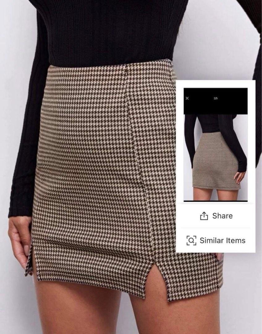 SHEIN Classy Double Split Skirt, Women's Fashion, Bottoms, Skirts on Carousell