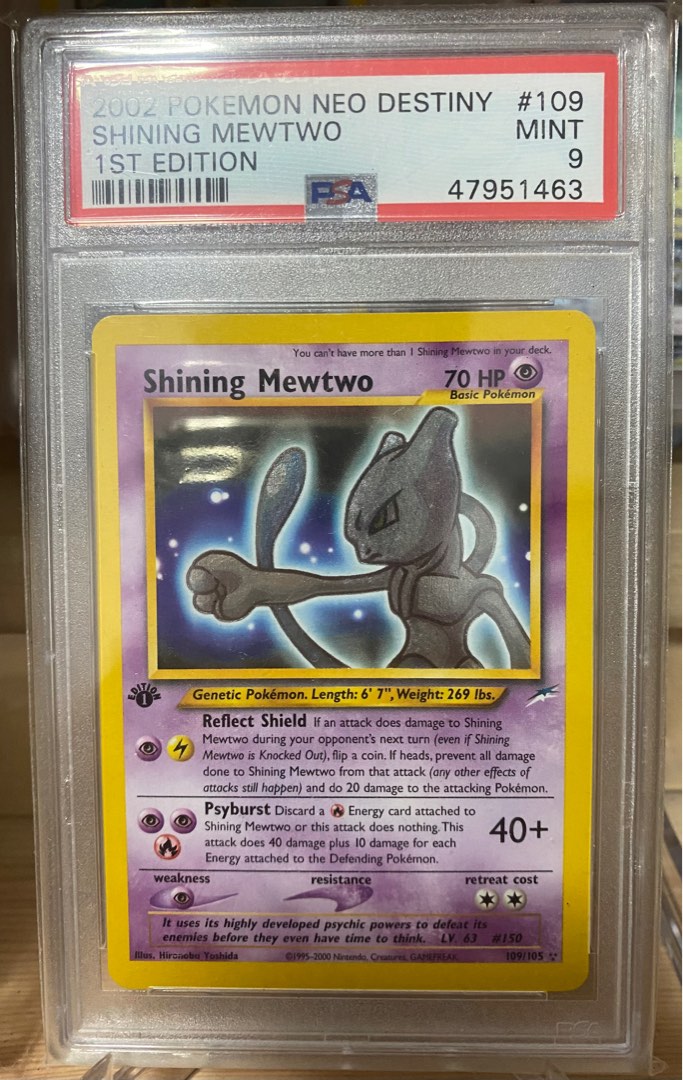 Shining Mewtwo First Edition PSA 9, Hobbies & Toys, Toys & Games on ...