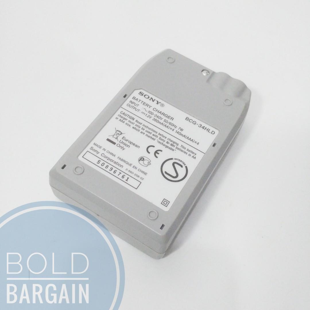 SONY Cycle Energy BCG-34HLD Smart Battery Charger 4 Individual Channel for AAA and AA ...