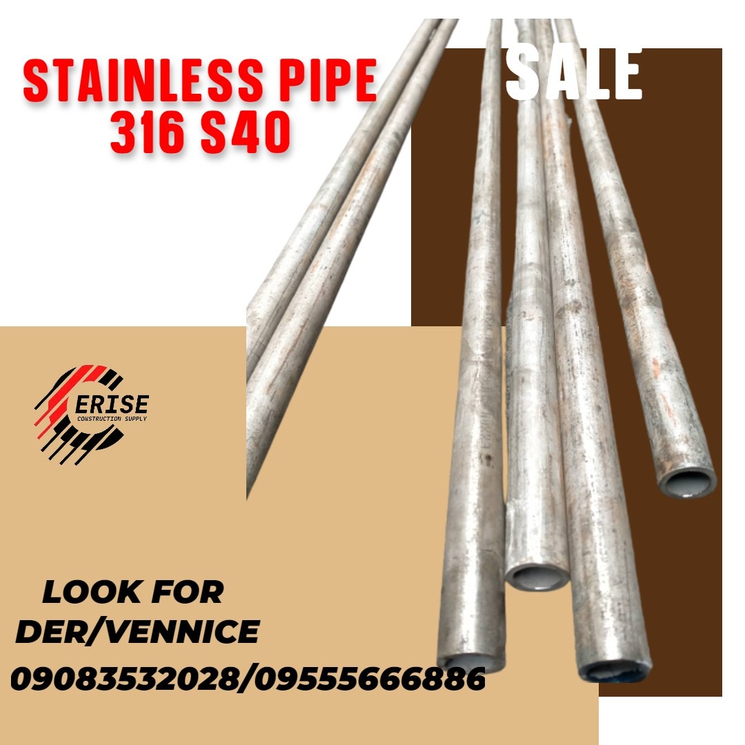 STAINLESS PIPE 316 S40, Commercial & Industrial, Industrial Equipment ...