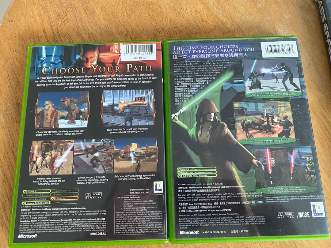 Star Wars KOTOR 1 + 2 for original Xbox CIB, Video Gaming, Video Games ...