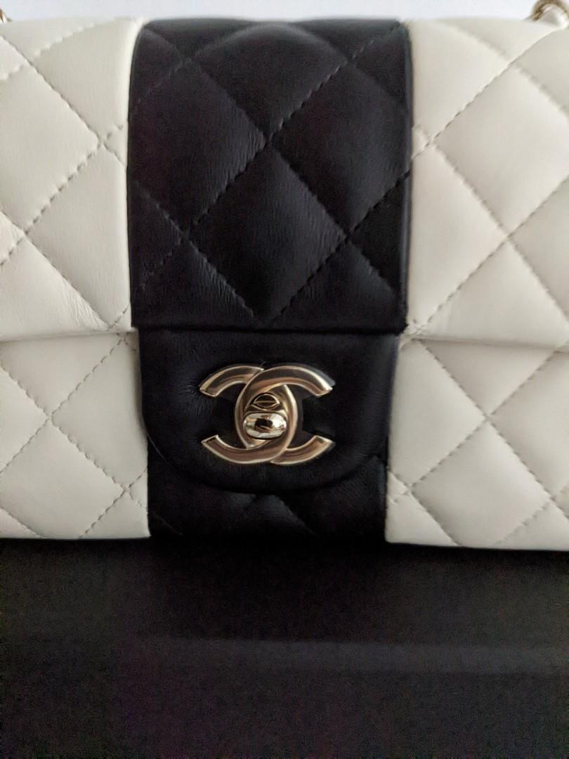 Super Rare! BNIB Chanel Mini Rectangular in Black White Panda and LGHW ...