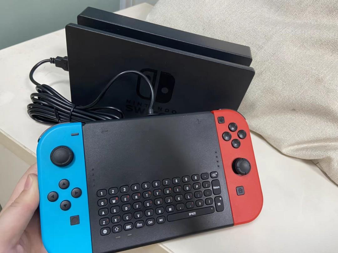 Switch NS 任天堂 (全新) 游戲 game 專用 無線 鍵盤 keyboard (動物森友會可以打中文/可以幫joycon叉電) 打字神器 叉電 2.4G 藍芽 動物森友會 ...