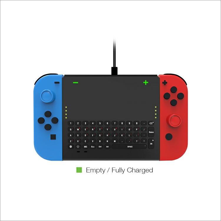 Switch NS 任天堂 (全新) 游戲 game 專用 無線 鍵盤 keyboard (動物森友會可以打中文/可以幫joycon叉電) 打字神器 叉電 2.4G 藍芽 動物森友會 ...