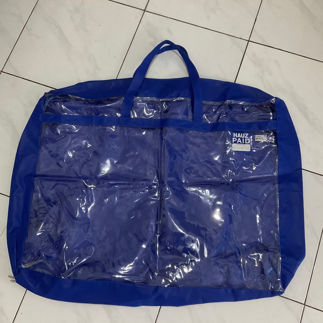 Tas besar serbaguna transparant transparan plastik kain biru jumbo xl ...