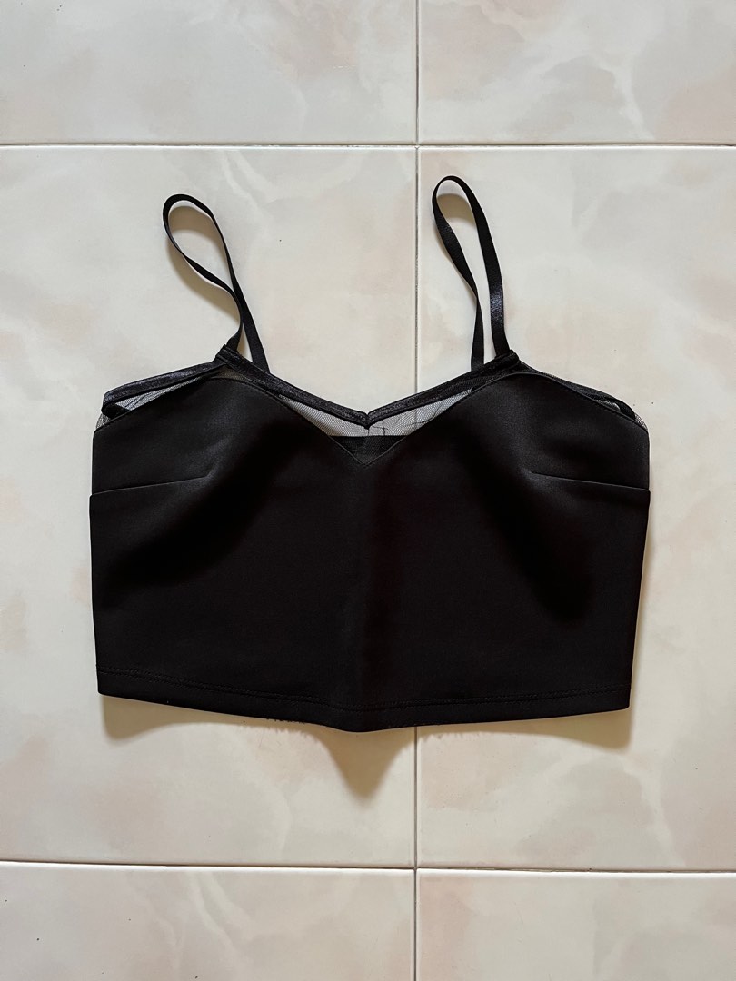 The Tinsel Rack black cropped top, Women's Fashion, Tops, Other Tops on ...