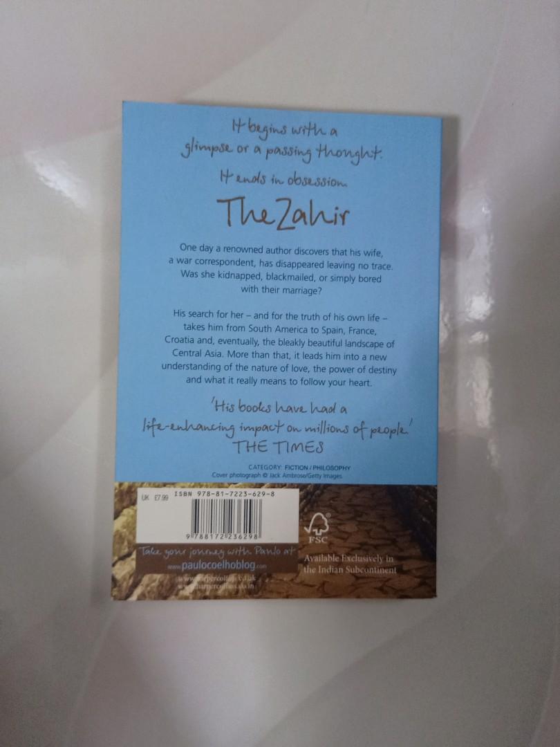 The Zahir (by Paulo Coelho), Hobbies & Toys, Books & Magazines, Fiction ...