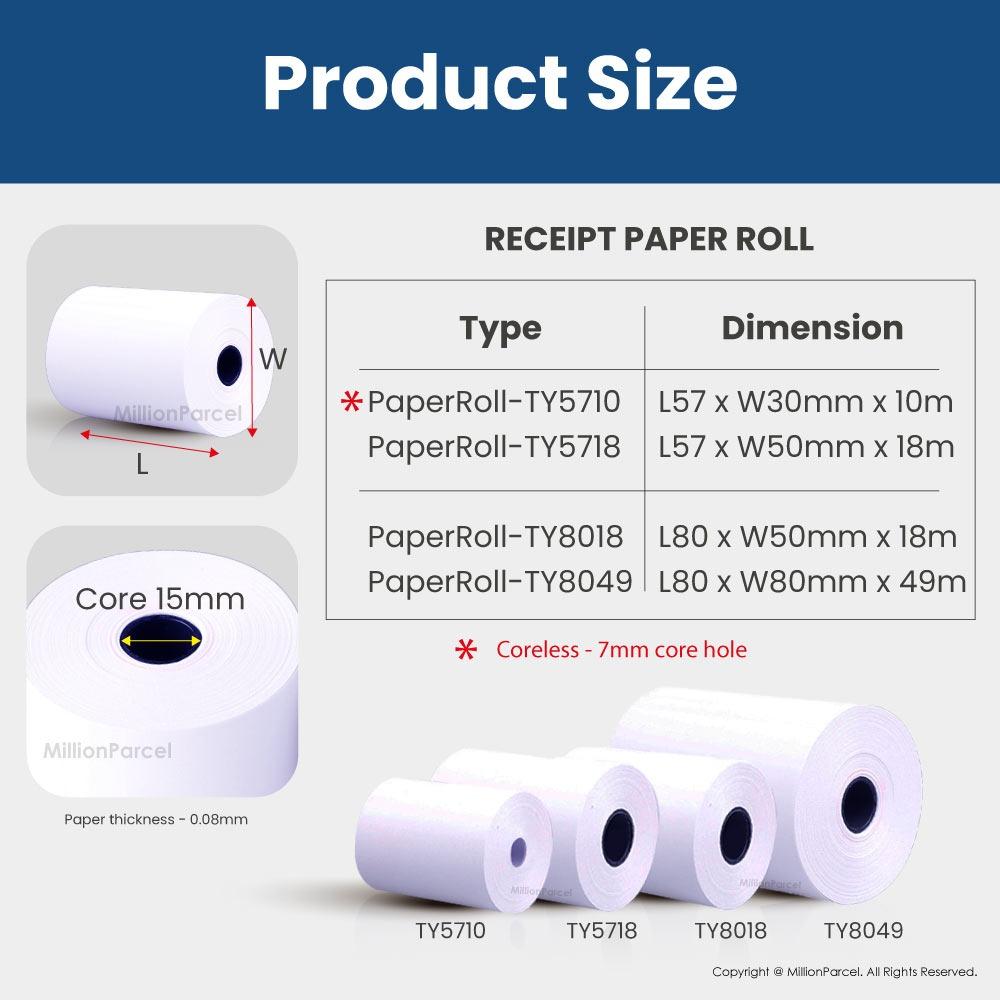 Thermal paper roll | Nets paper roll | Mini Bluetooth Printer Paper ...