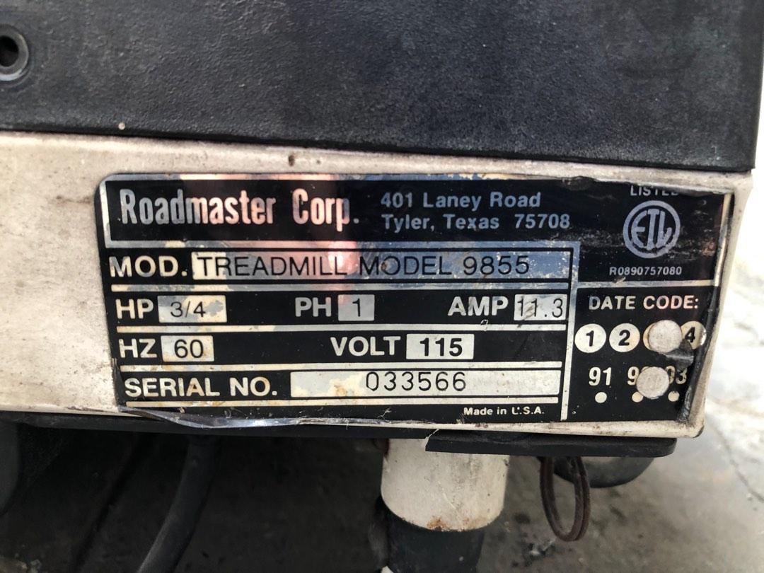 Treadmill Made in USA Vitamaster Roadmaster, Sports Equipment, Exercise ...