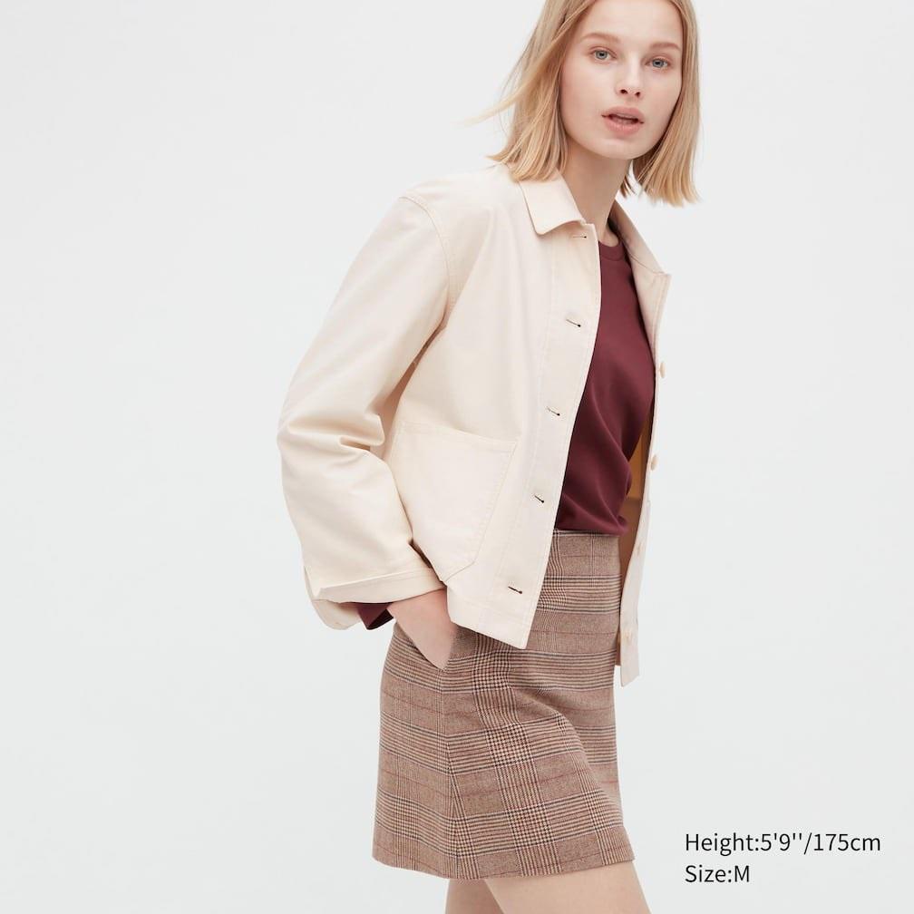 Uniqlo Jersey Crop Jacket, Women's Fashion, Coats, Jackets and ...