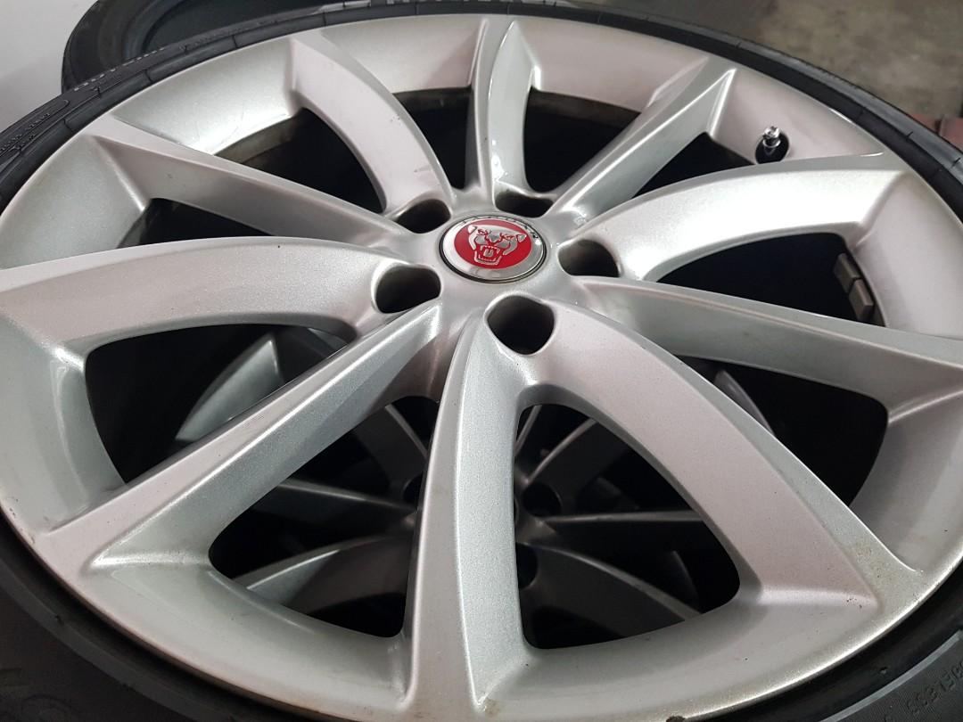 Used Original 19" Jaguar F Type Rims In Staggered Fitment With Pirelli ...