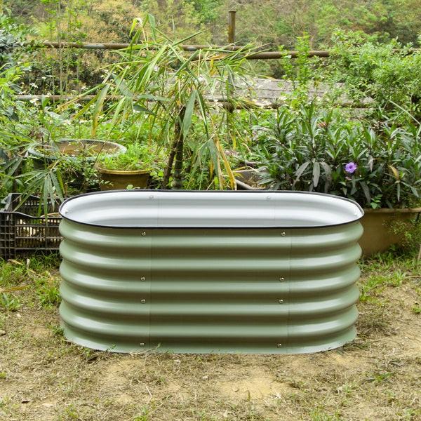 VEGRU 17"Tall 3.5'x2' Metal Modular Planter Box Corrugated Raised ...