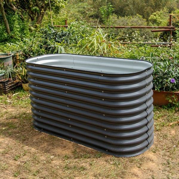 VEGRU 32'' Tall 5'x2' Metal Modular Corrugated Raised Garden Bed Kit (4 ...