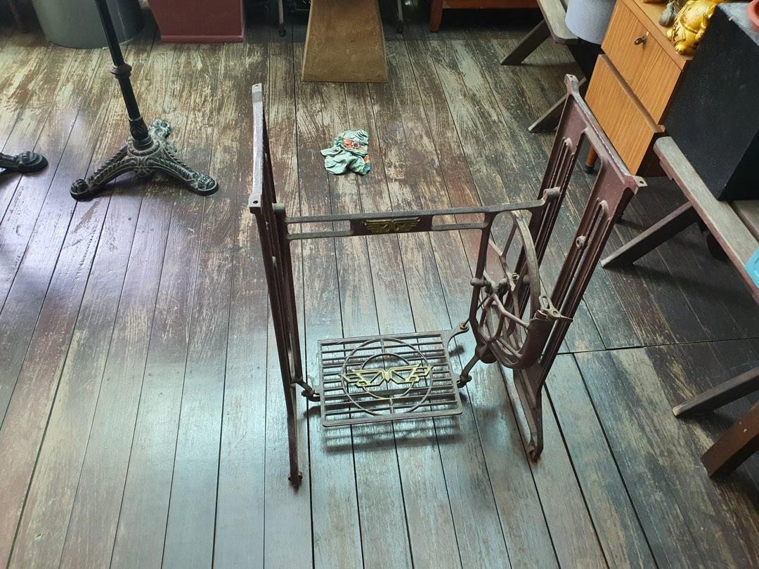 Vintage ‘Butterfly’ sewing machine legs, Furniture & Home Living ...