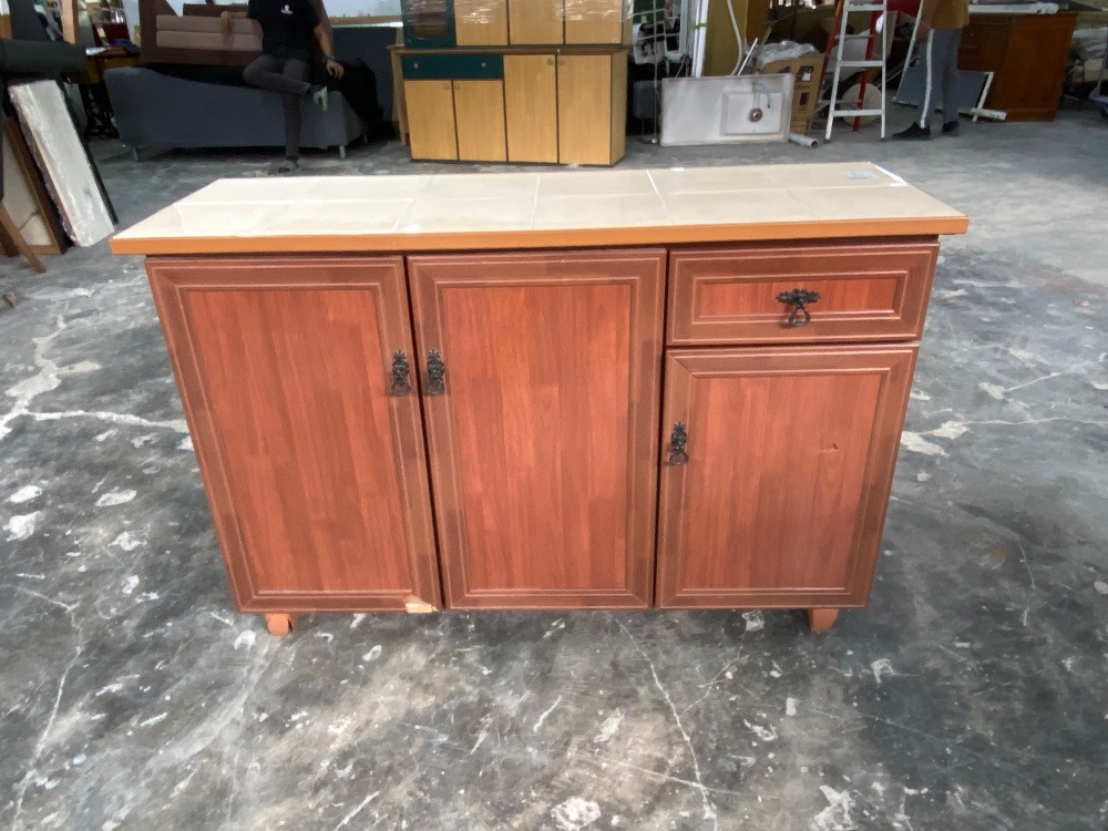Wooden Low Kitchen Cabinet with Drawer / Kabinet Dapur Rendah Kayu ...