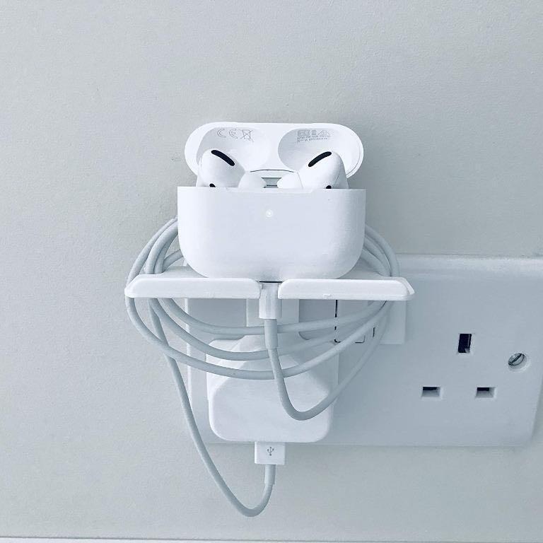 X6074 White Plug Wall Mounted Mobile Device Holder Stand Portable ...